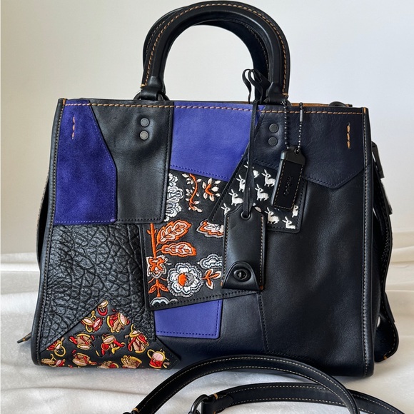 Bags | Coach Rogue Bag With Embellished Patchwork | Poshmark